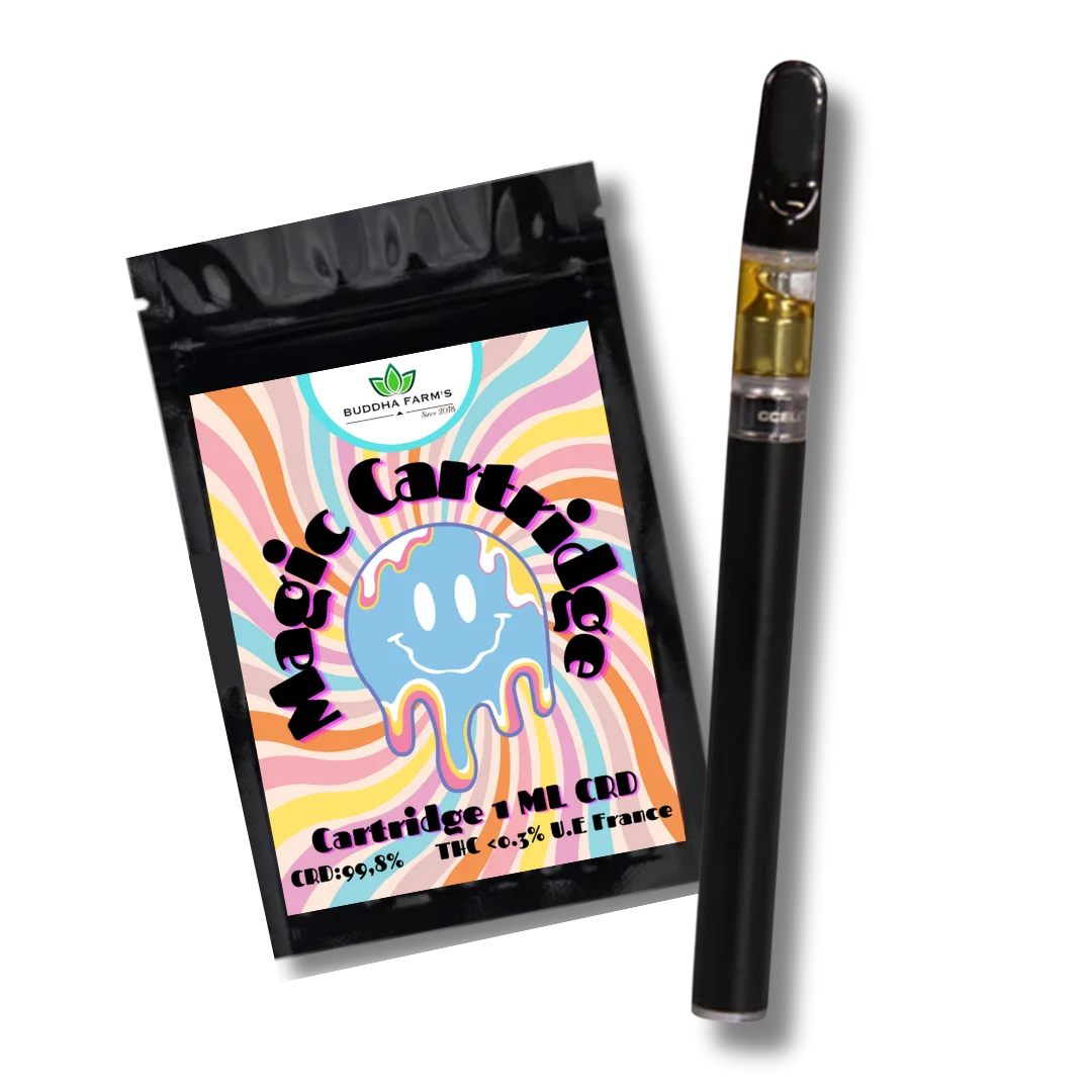KIT MAGIC CARTRIDGE CRD (Cartouche Jetable) 99,8% cannabinoïdes 1ml + Pen Vape Battery - BUDDHA ...